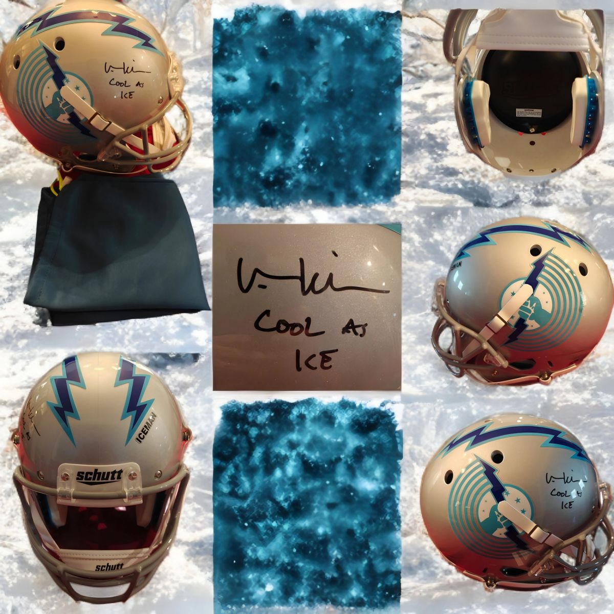 Val Kilmer Signed/Inscribed Top Gun Iceman Aviator Football Helmet 1/1 ...