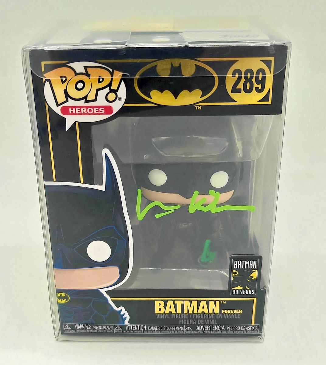 Val Kilmer Signed DC Batman Forever - Batman 80 Years Funko Pop #289
