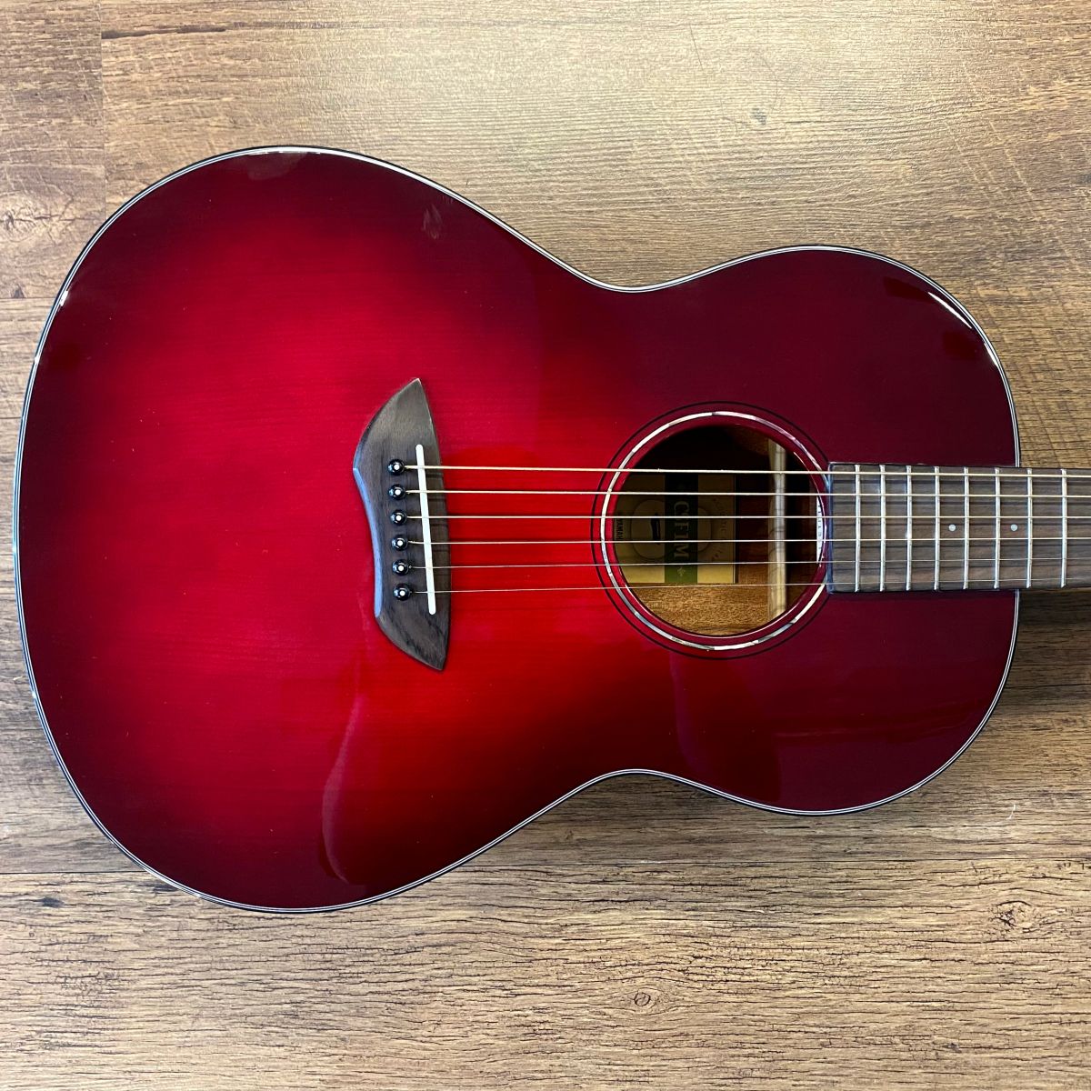 Yamaha CSF1M Gloss Crimson Red Burst Finish Parlor Acoustic-Electric Guitar