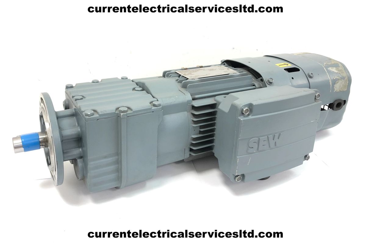 SEW Eurodrive 0.55kw 3-Phase Electric Motor Gearbox with Brake 355RPM ...
