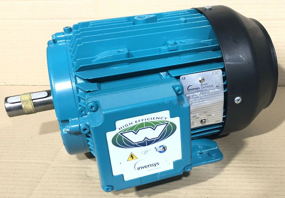 Brook Crompton Invensys 0.64kW/3.2kW 2-Speed AC Electric Motor 690RPM ...