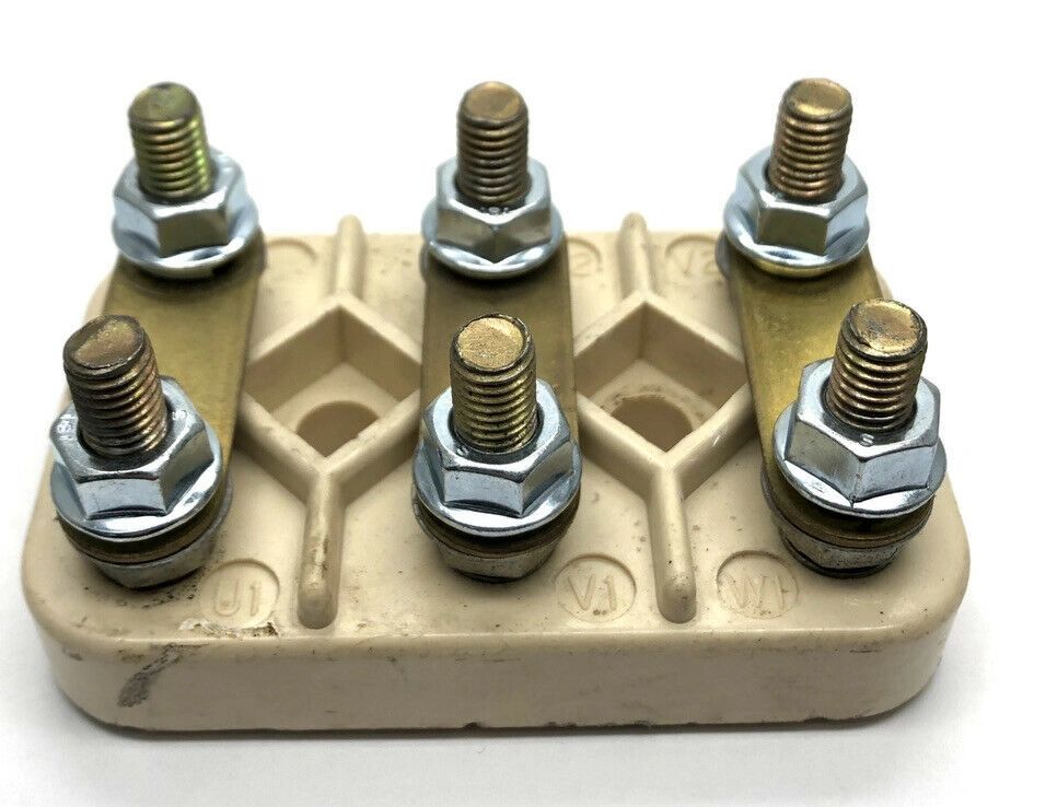 KM8 8mm Studs Electric Motor Spares 6 Stud Terminal Connection Block 6 ...