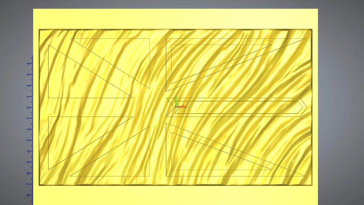 Wavy Newfoundland flag 3d relief stl digital file