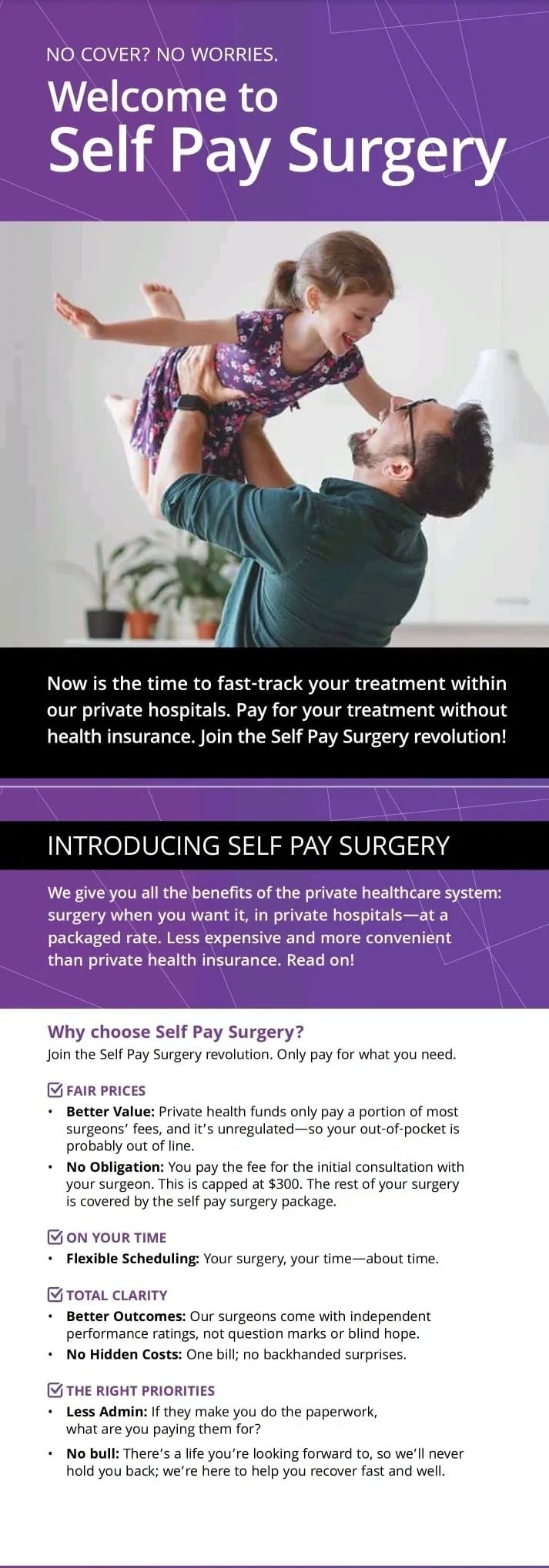 Registered with Self Pay Surgery