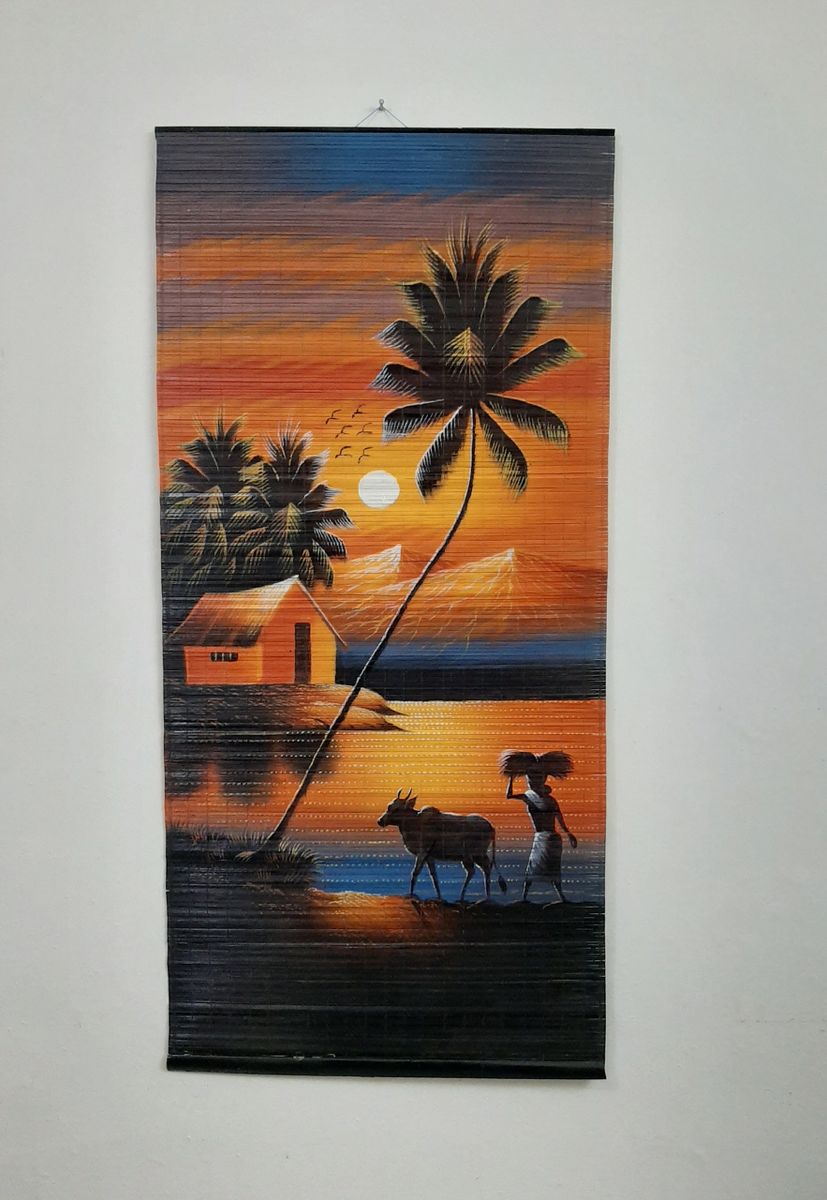 Bamboo Mat Painting Scenery Model 1