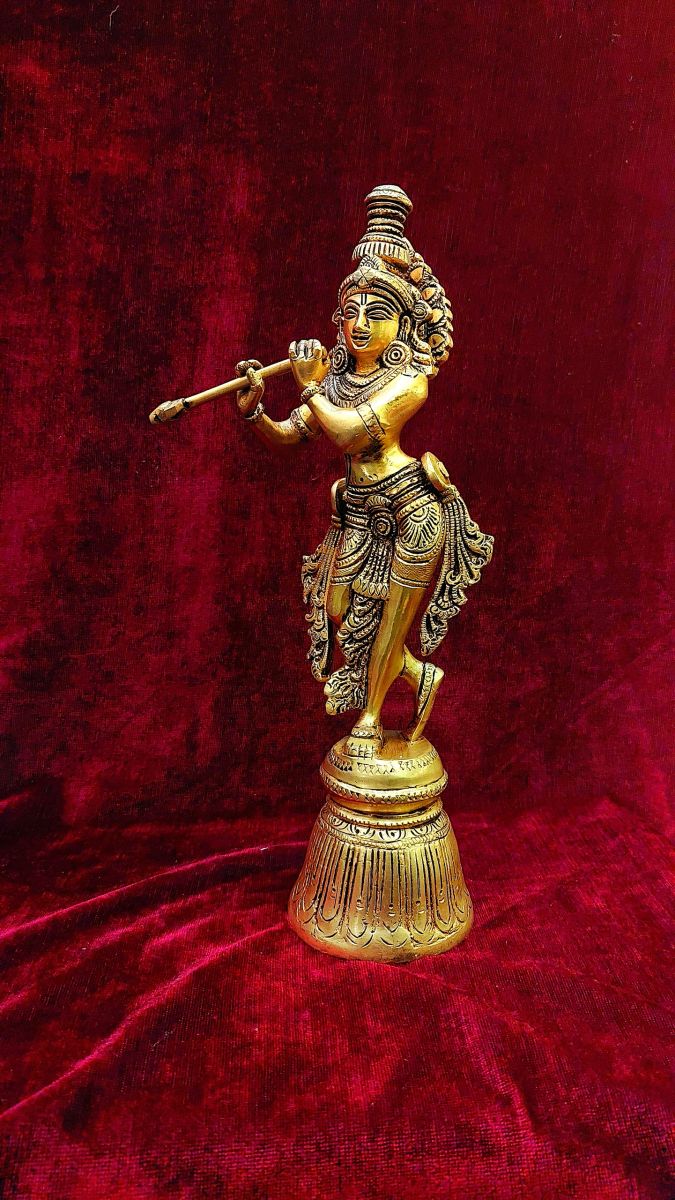 Brass Handcrafted Krishna Idol