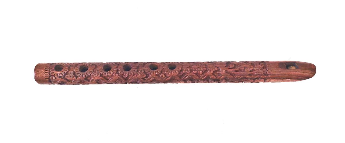 Carved Wooden Flute Model 1