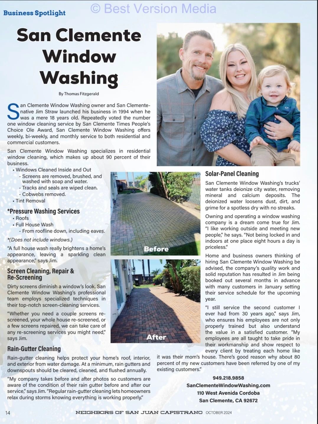 San Clemente Window Washing