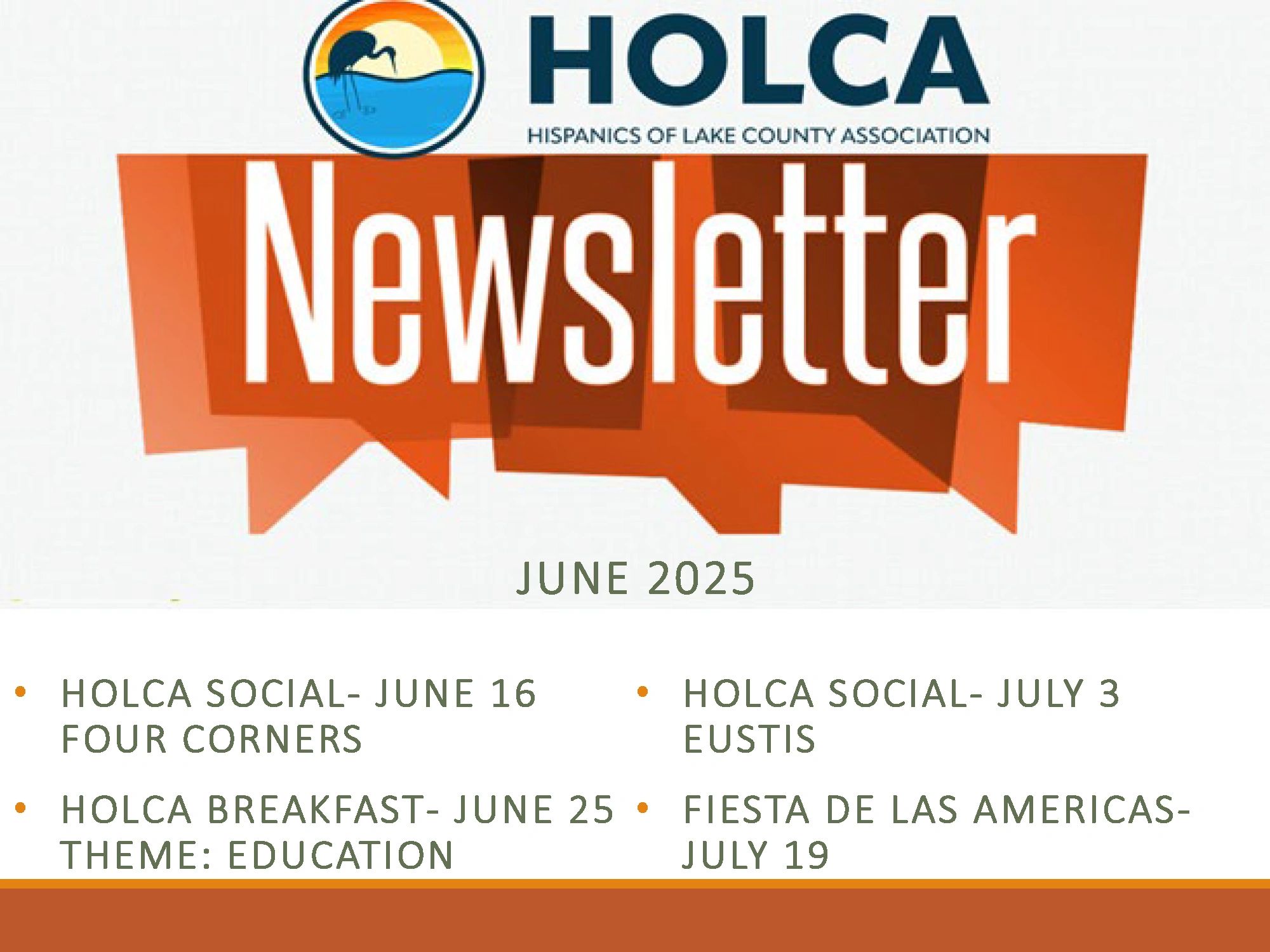 HOLCA June 2025 Newsletter