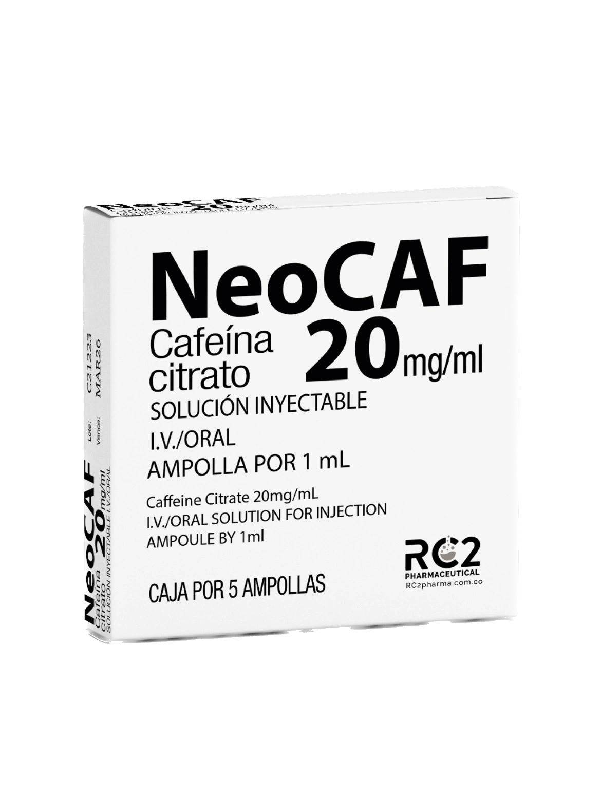 Cafeina Citrato - neoCAF Injection Cafeina Citrato
