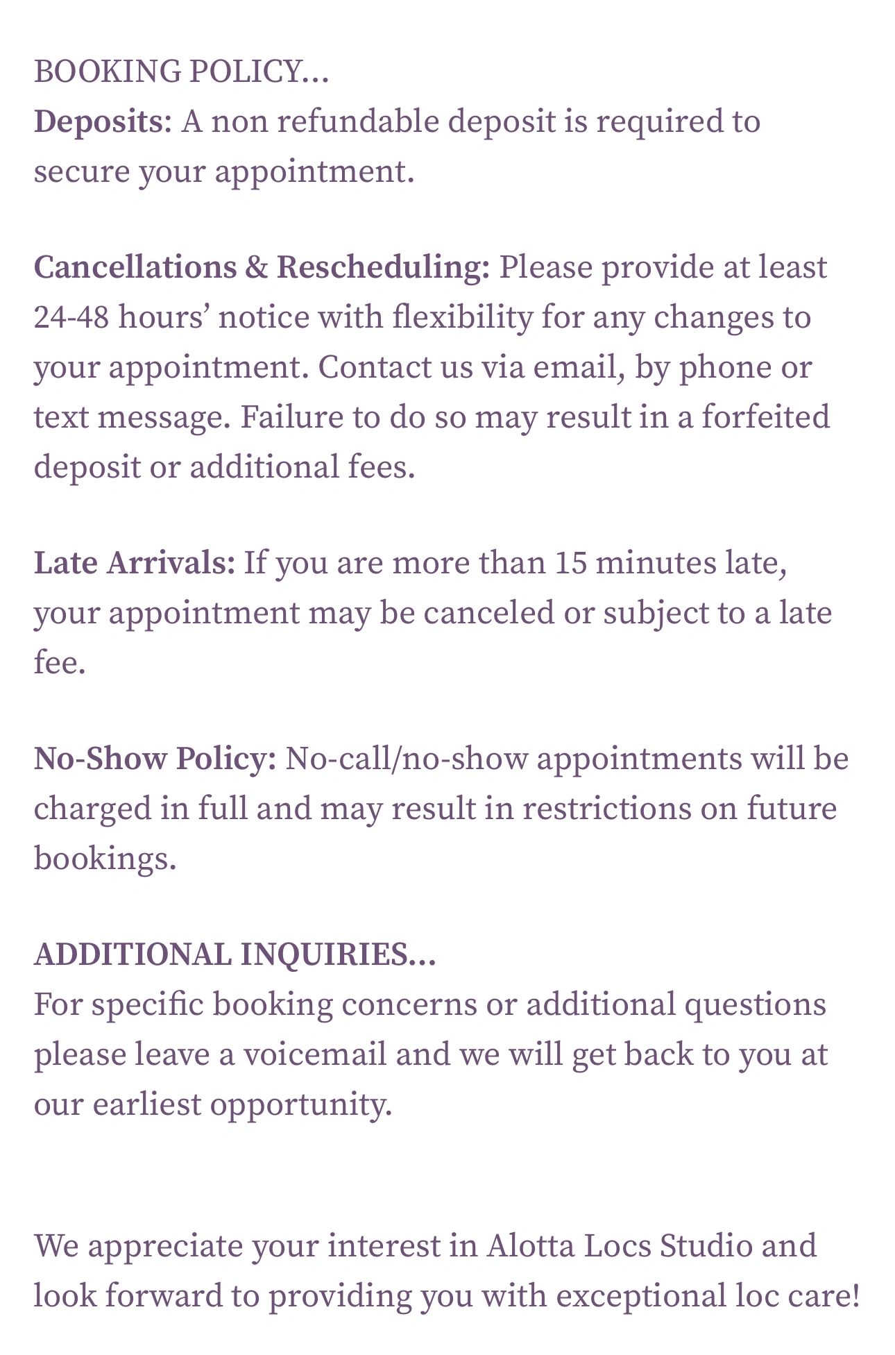 Alotta Locs Hair Suite LLC