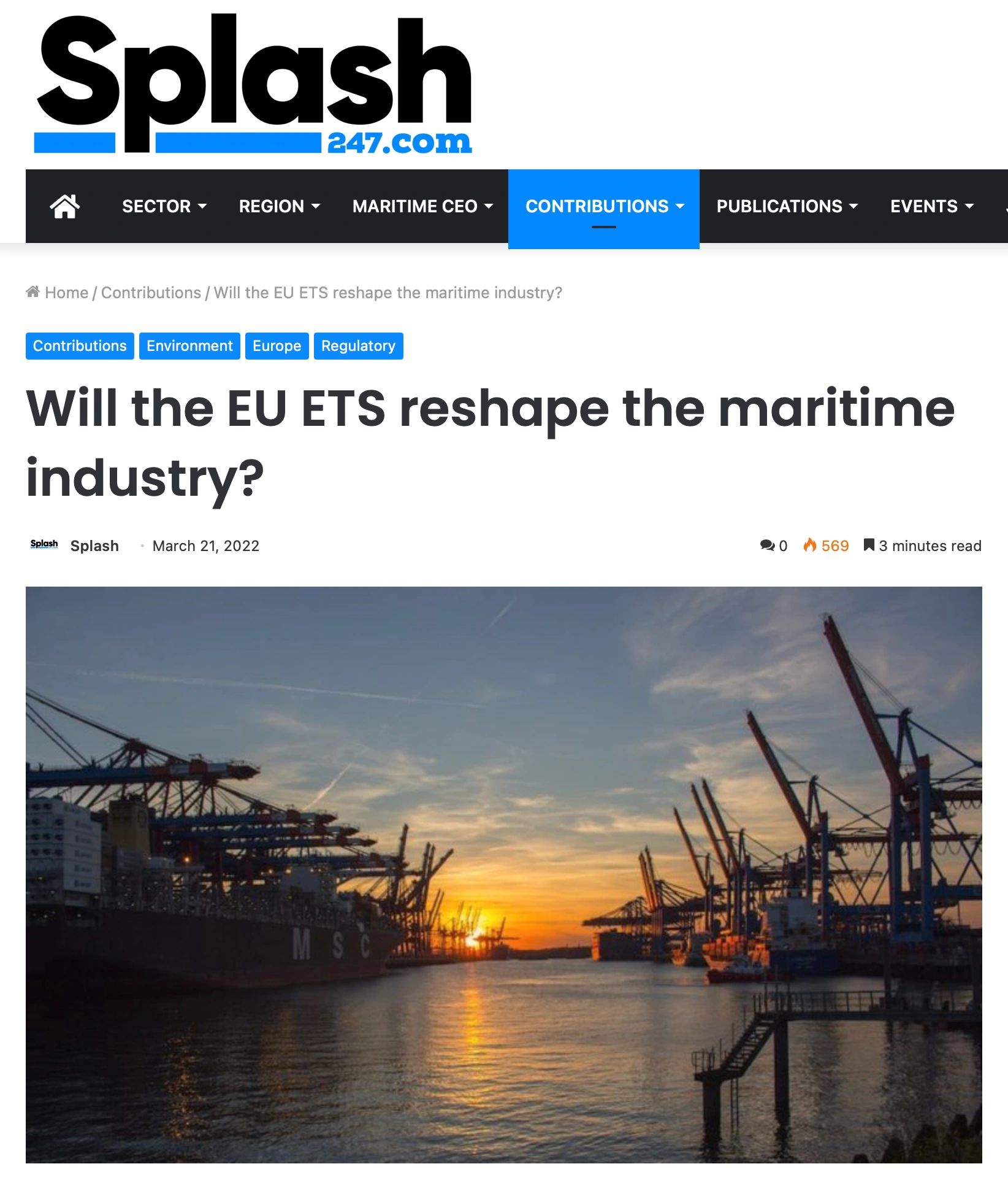 EU expected to extend ETS carbon rules to Shipping