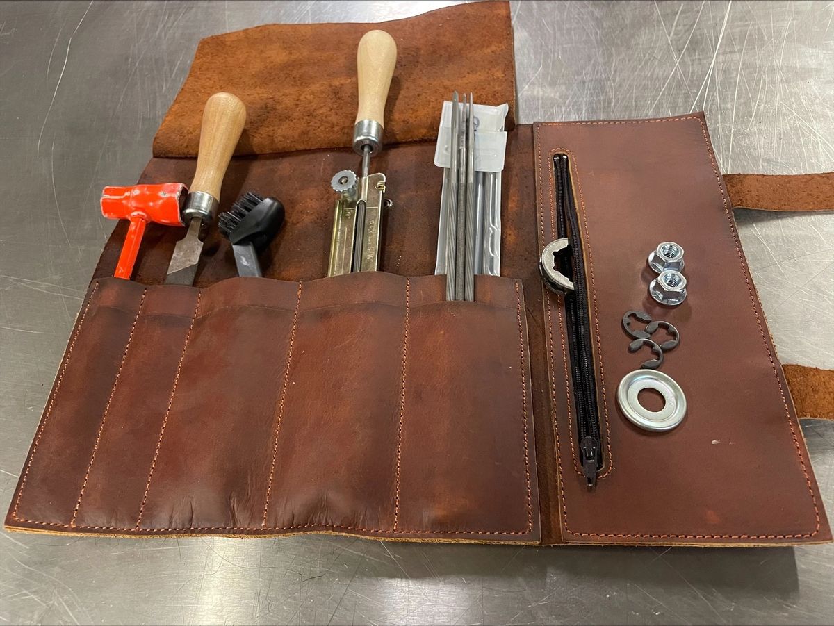 Leather Chainsaw Sharpening Pouch