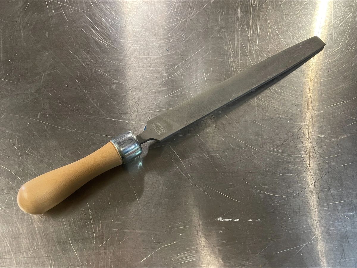 12″ Wood Miller - Double Cut Smooth File with "Lutz Skrooz-Zon" Handle