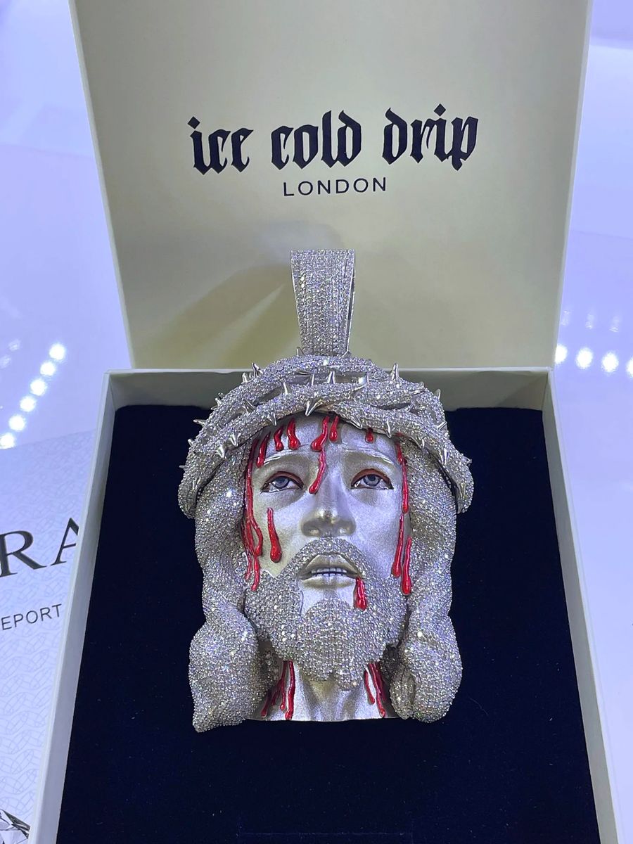 Ice Cold Drip Iced Out Jesus Christ Custom Pendant VVS Moissanite Diamond