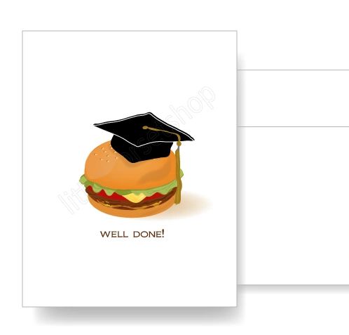 Well Done! Hamburger Grad Card