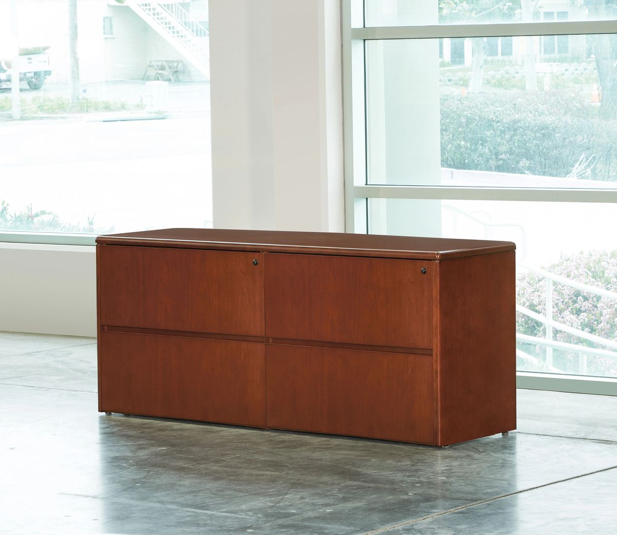 SOLID WOOD DOUBLE LATERAL FILE CREDENZA