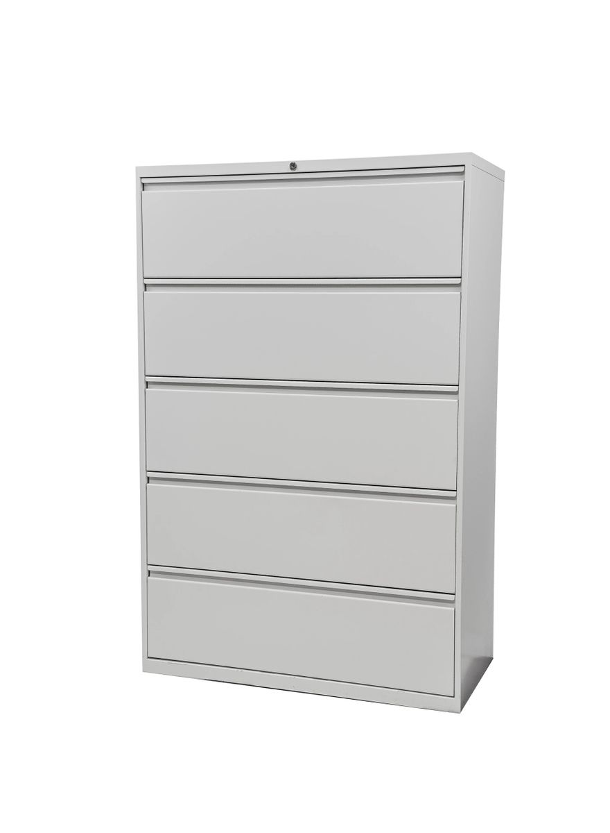 5-DRAWERS WHITE LATERAL FILE CABINET