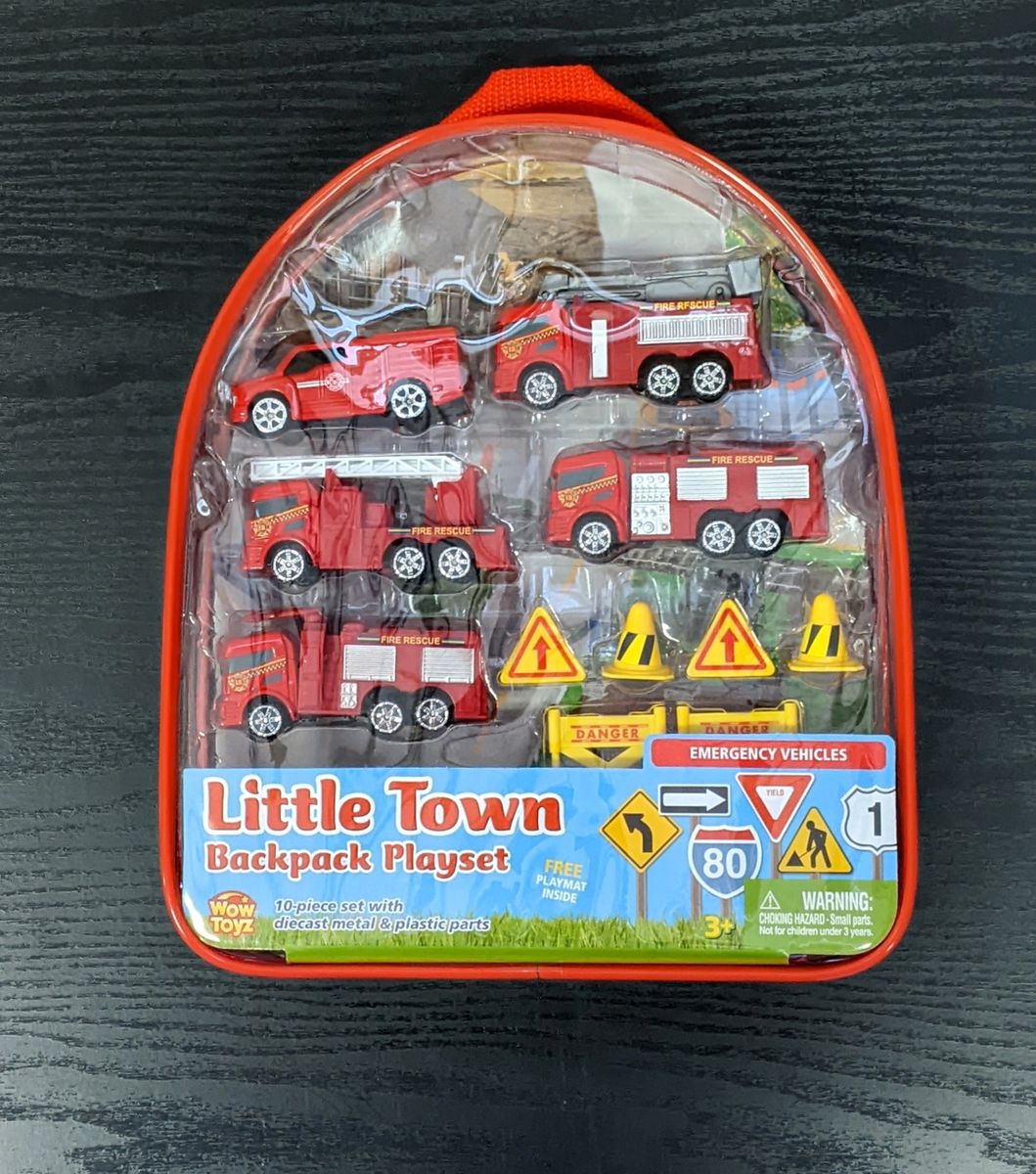 Fire Rescue Backpack Playset