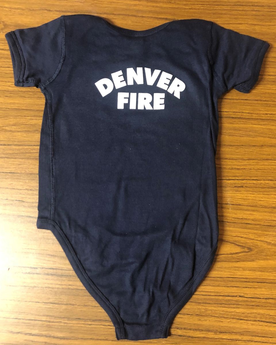 Navy Denver Fire Onesie