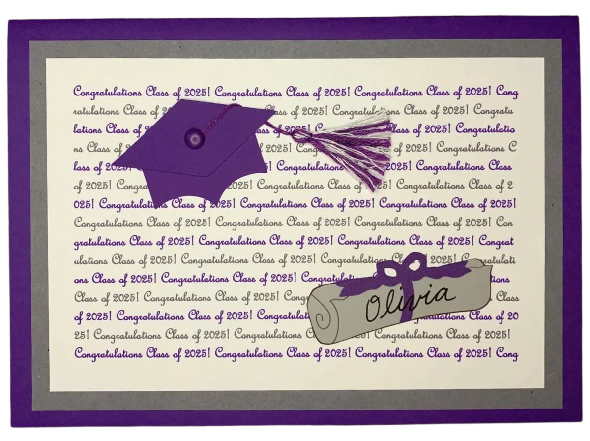 Congratulations Class of 2025! Purple, Gray, White