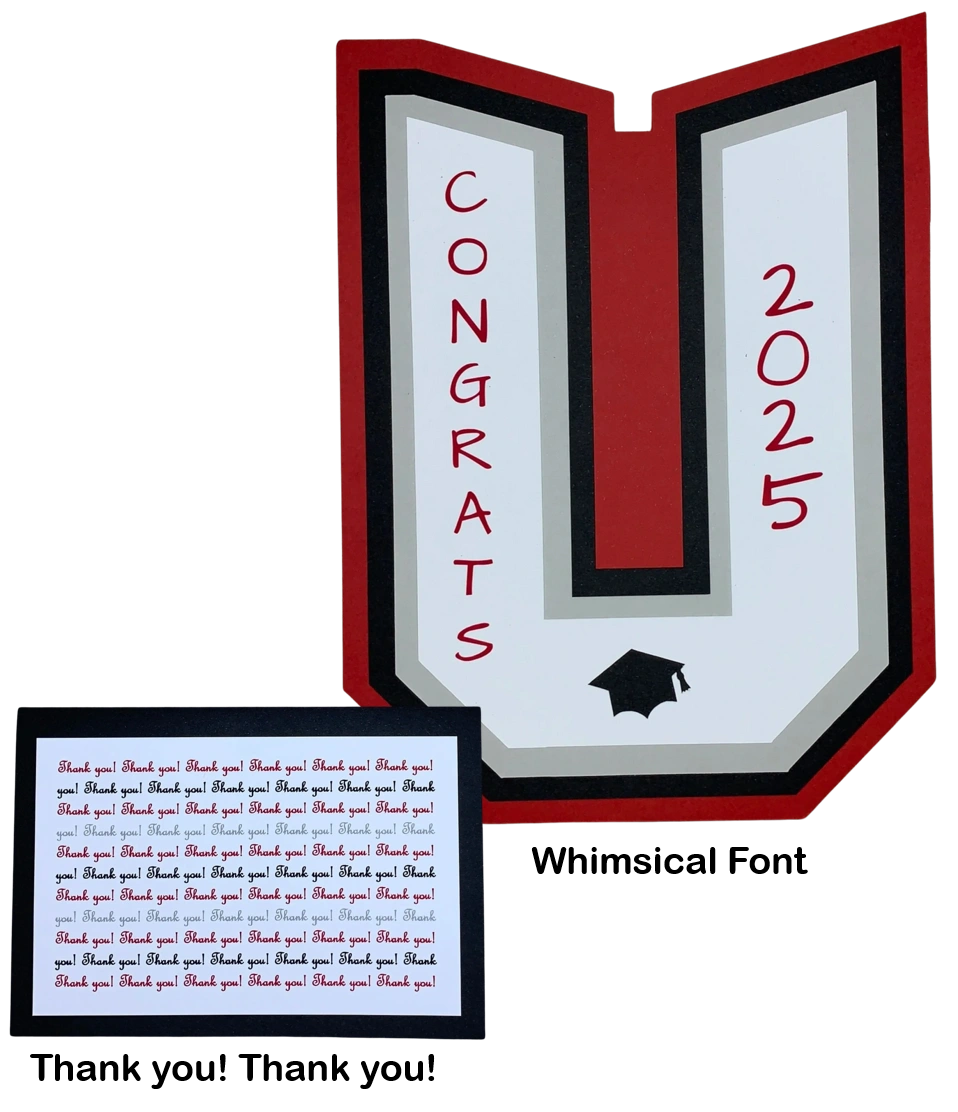 Congrats 2025 Monogram U Graduation Card Bundle