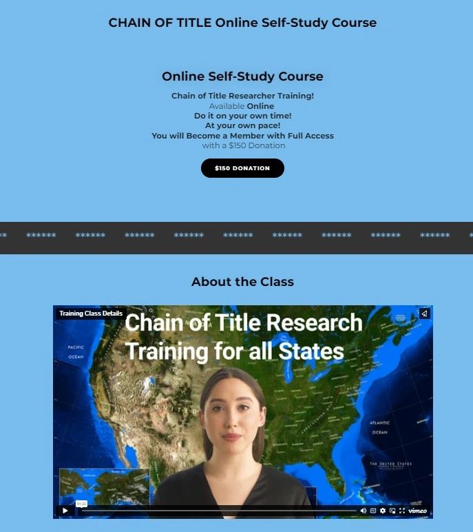 Chain of Title Self-Study Training Course