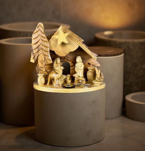 14 - A detailed Silent night Nativity scene with a reliquary of actual ...