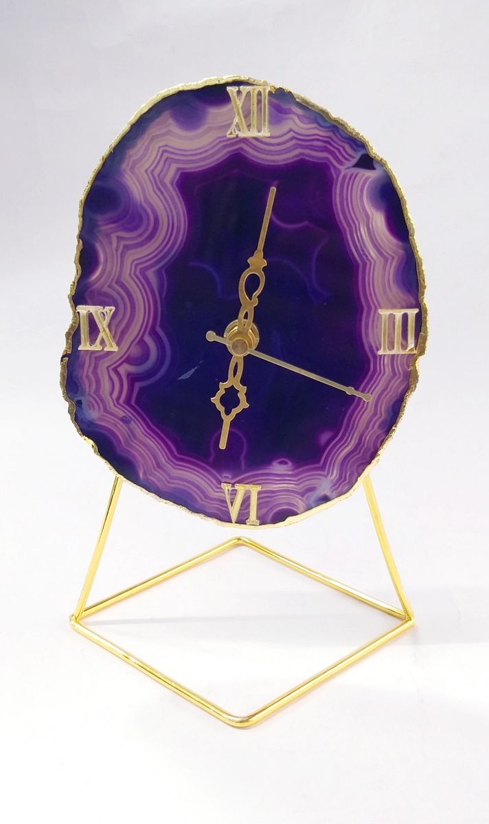 Banded Agate Clock