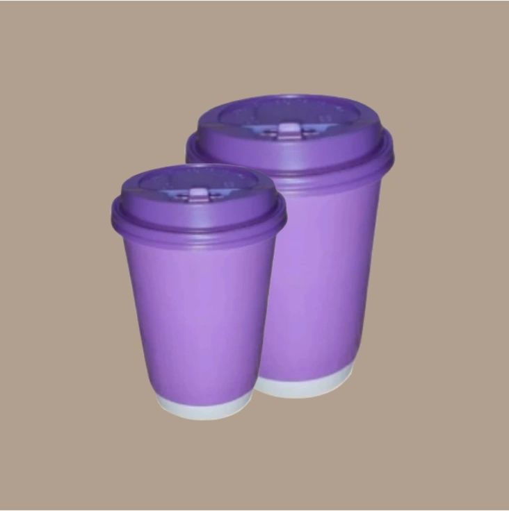 COFFEE CUP Double Wall purple 100s