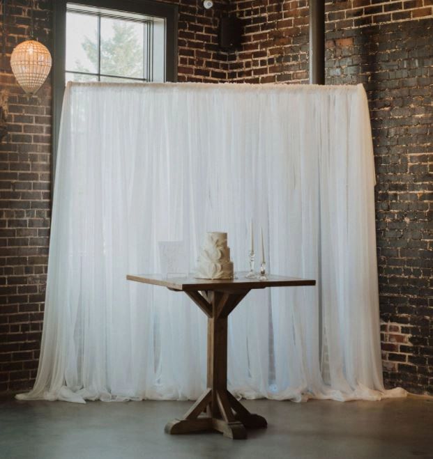 Parisian White Drape Backdrop