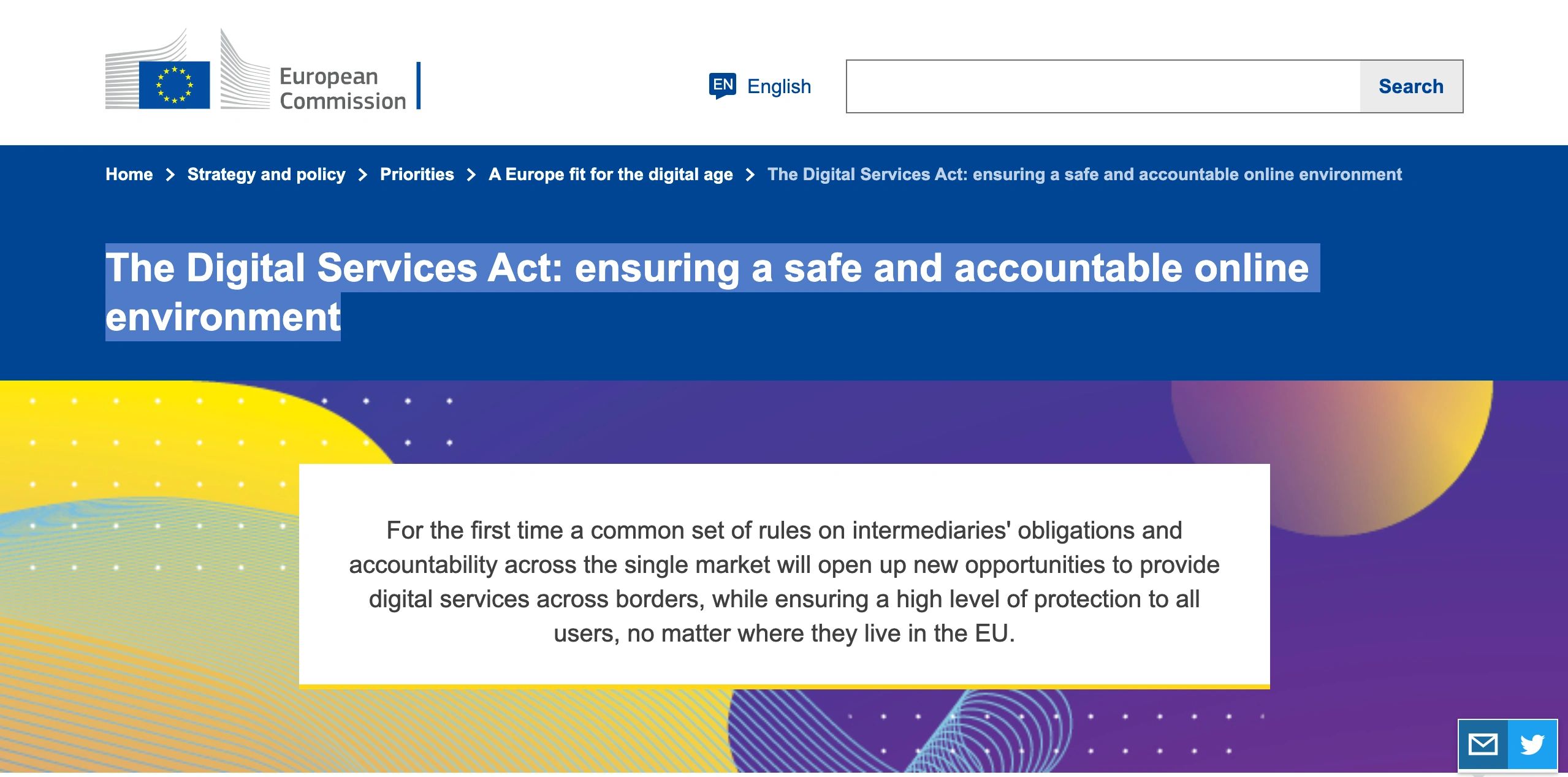 European Commission: The Digital Services Act
