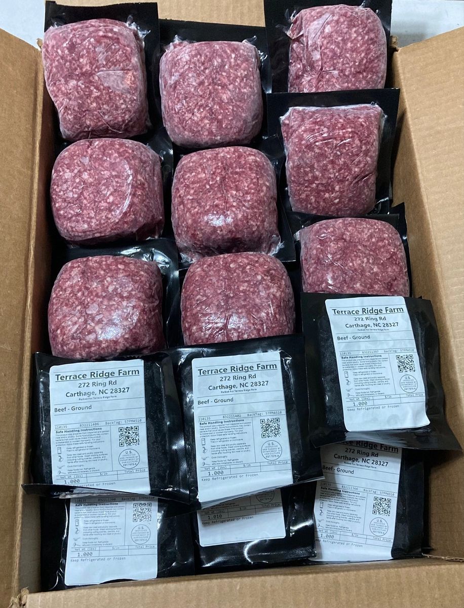 Ground Beef Boxes (priced from $145 to $285)