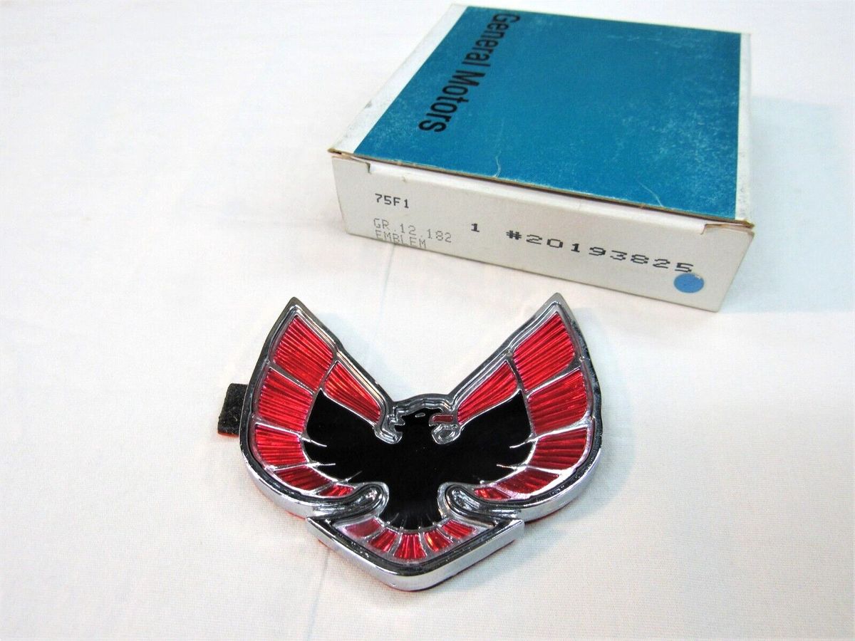 NOS 1970-81 Pontiac Firebird Rear Deck Trunk Lid Emblem Badge GM 20193825