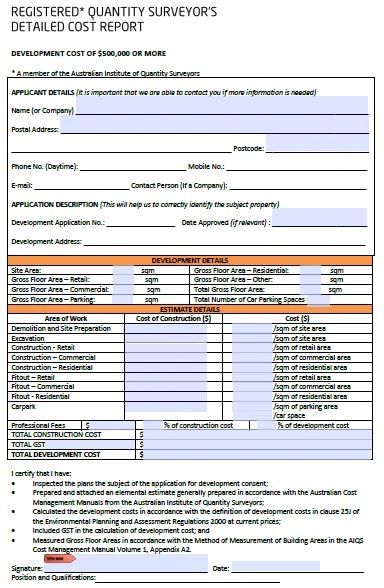 What is a Cost Summary Report / Estimated Development Cost EDC?