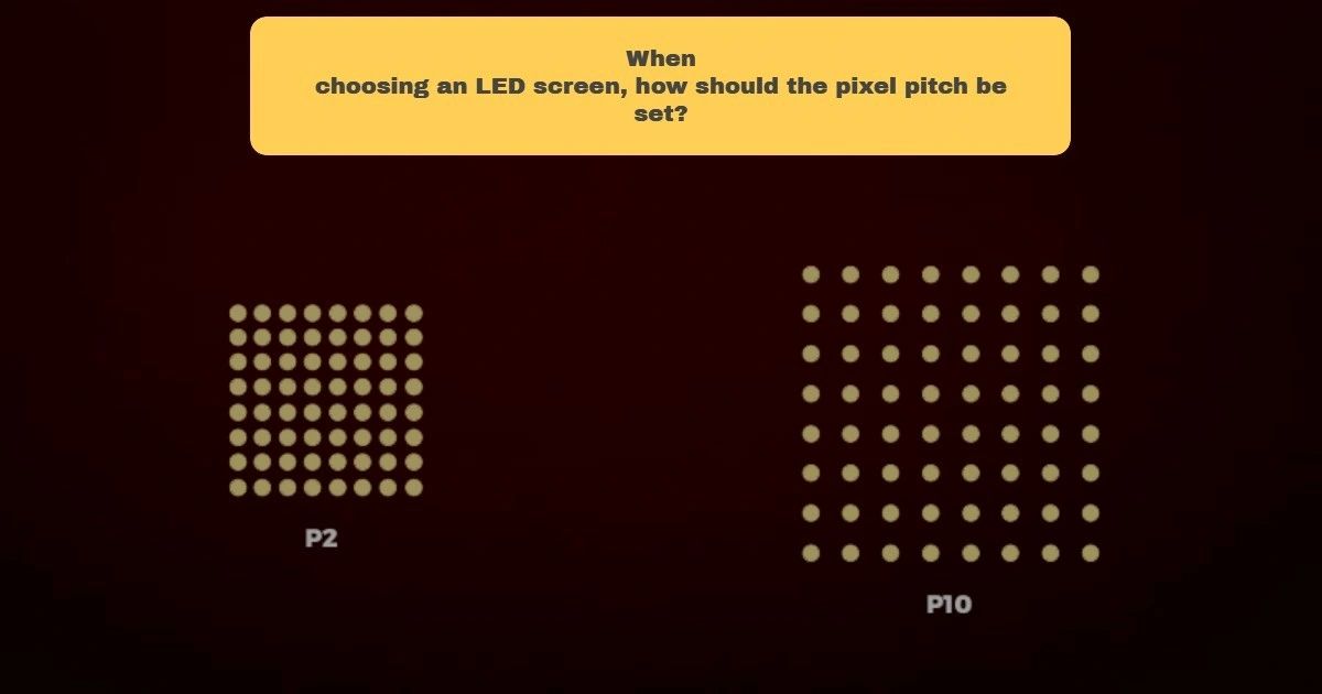 When choosing an LED screen, how should the pixel pitch be set?
