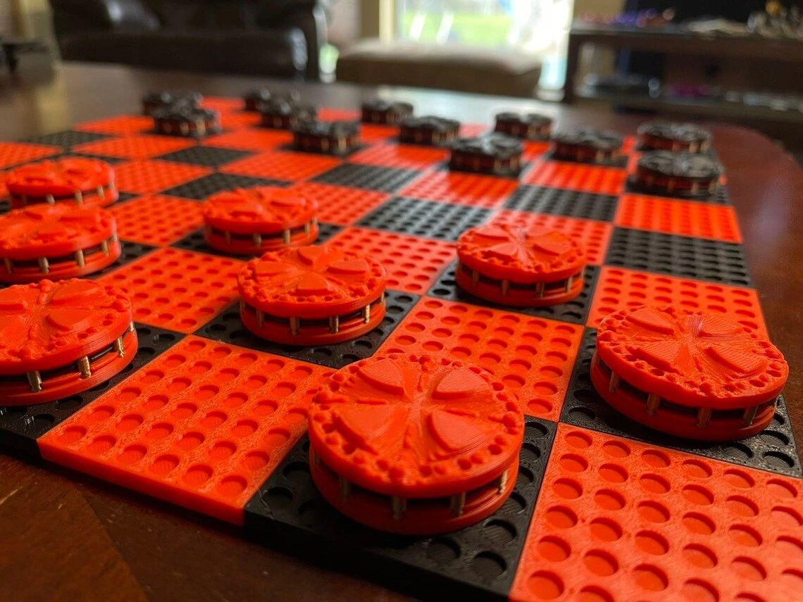 Checkers set - 3D Printed 24 piece set for your board.