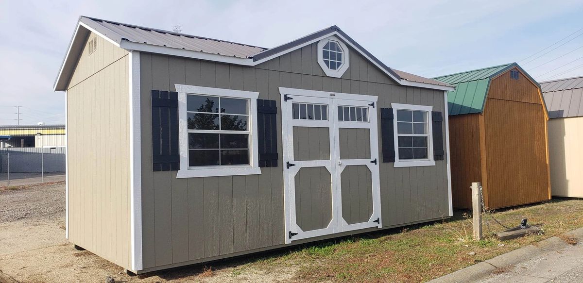 10x20 GABLE DORMER PACKAGE WITH DOUBLE BARN DOOR WITH WINDOWS, 2-3X3 ...