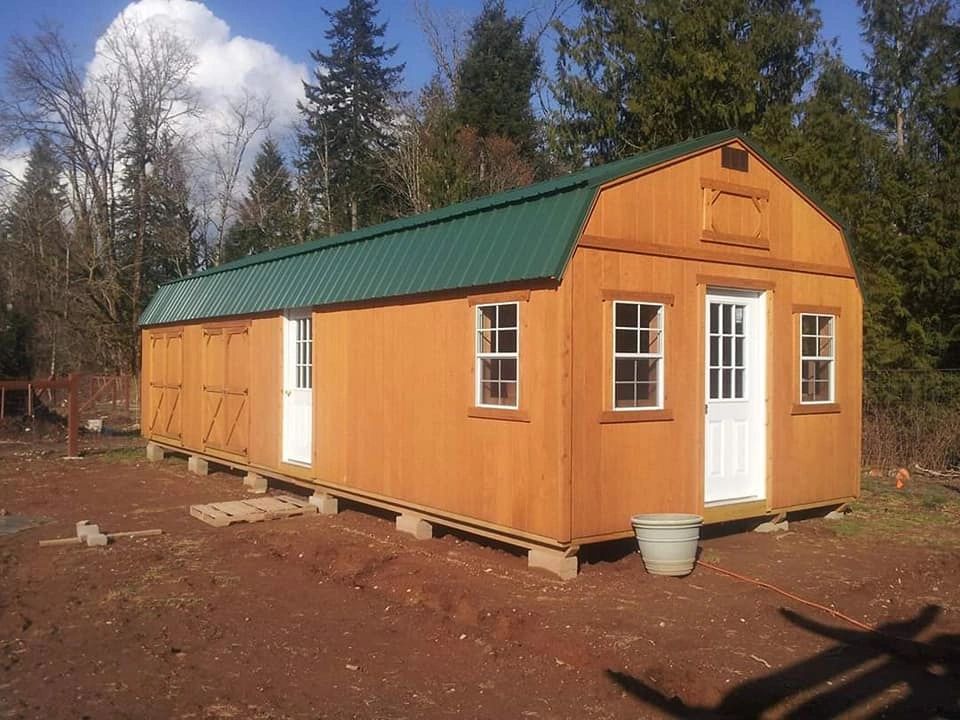 14X40 CUSTOM BUILD LOFTED BARN WITH 7 FT. HIGHWALL, 2 DOUBLE BARN DOOR ...