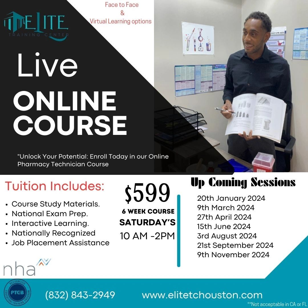 Elite Training Center - Phlebotomy Technician, NHA Testing Center
