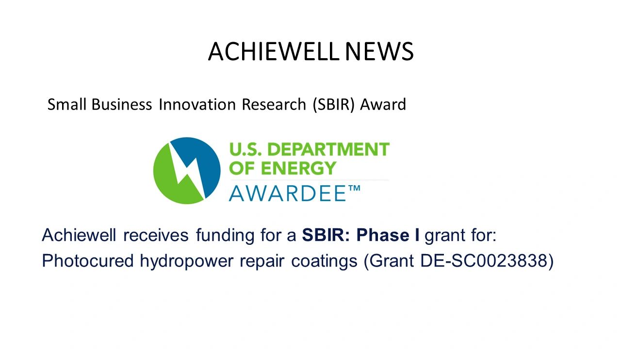 Achiewell Receives Small Business Innovation Research Award