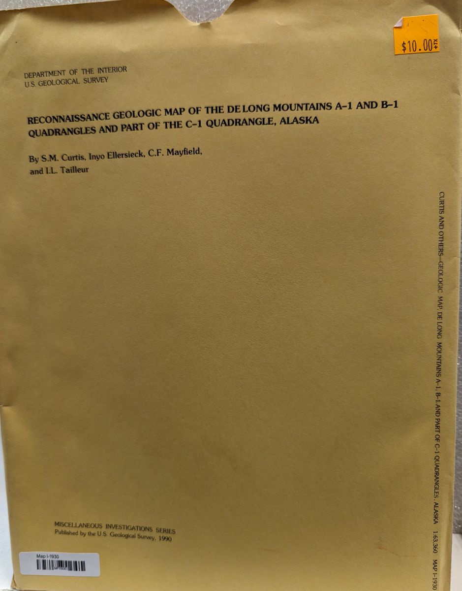Reconnaissance Geologic Map of the Delong Mts Quad, Alaska - USGS Map I ...