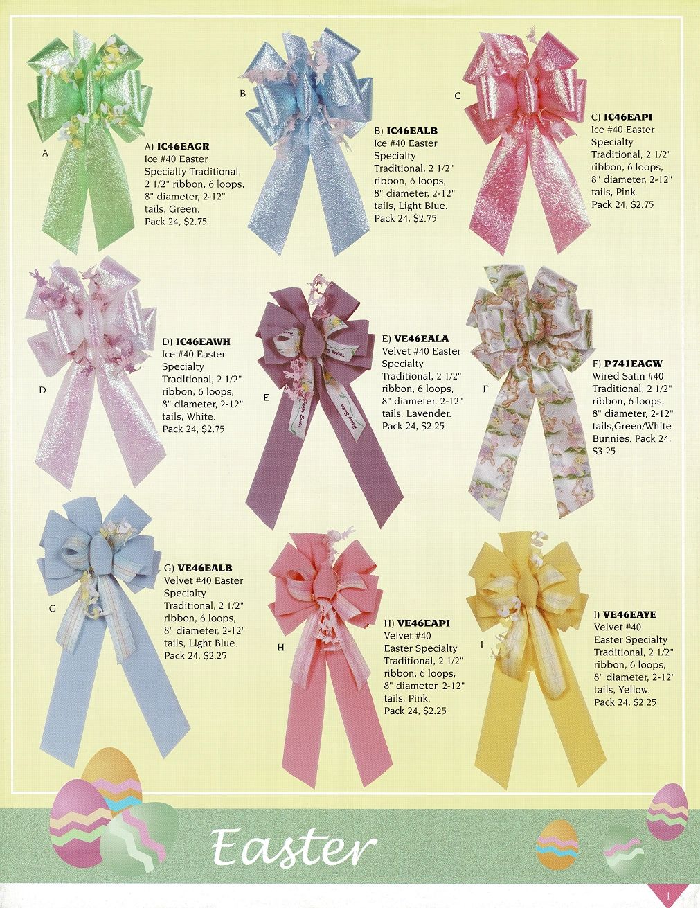 Easter Ribbon Bows for your Easter Basket