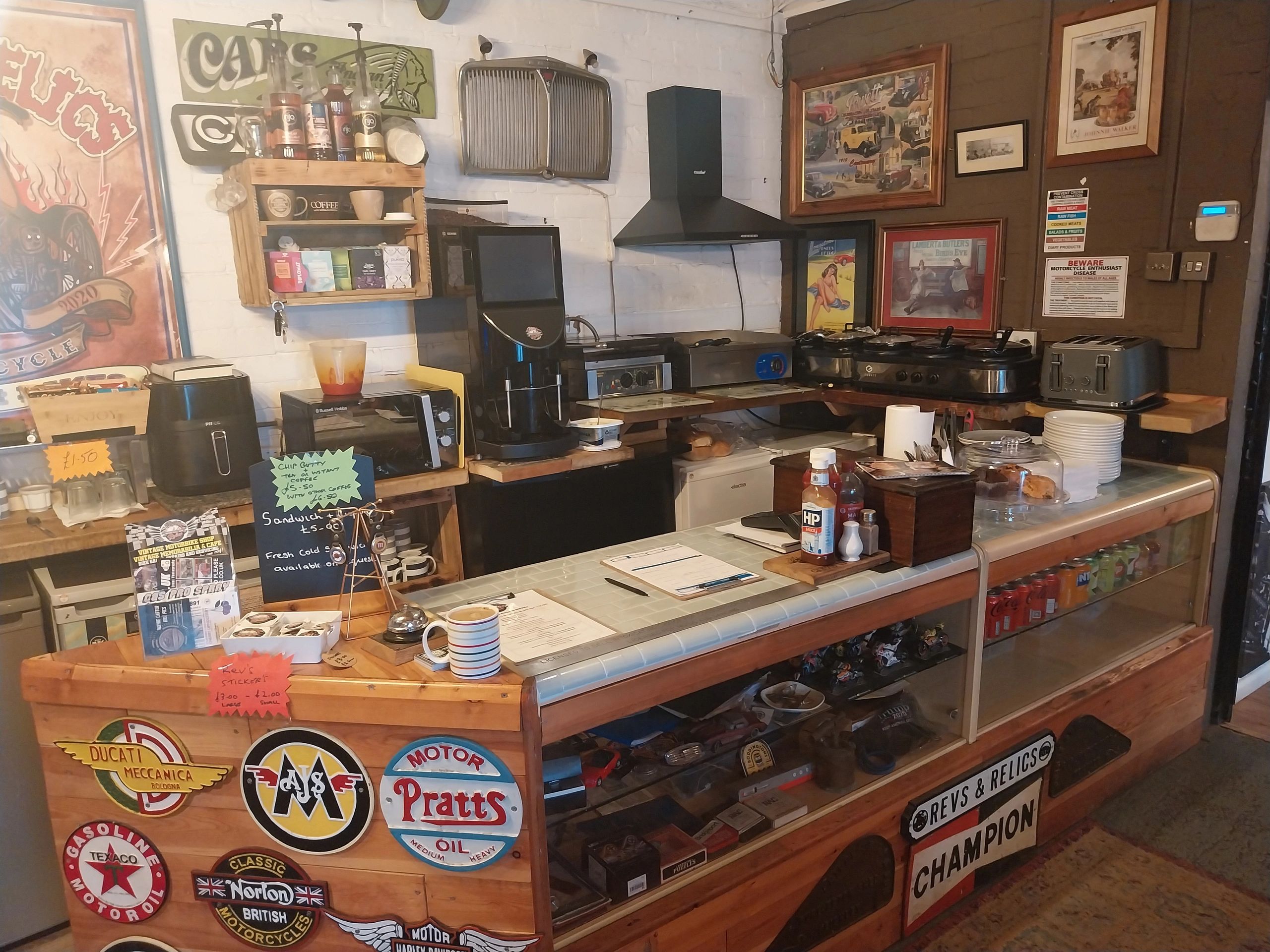 Revs and Relics Cafe.