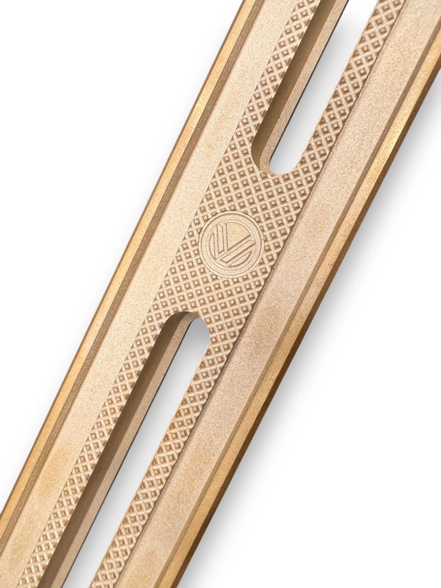 THE RIGHT SIZE (TRS) – 12” UNIVERSAL ARCA RAIL – MATTE BRASS (BEAD-BLASTED)