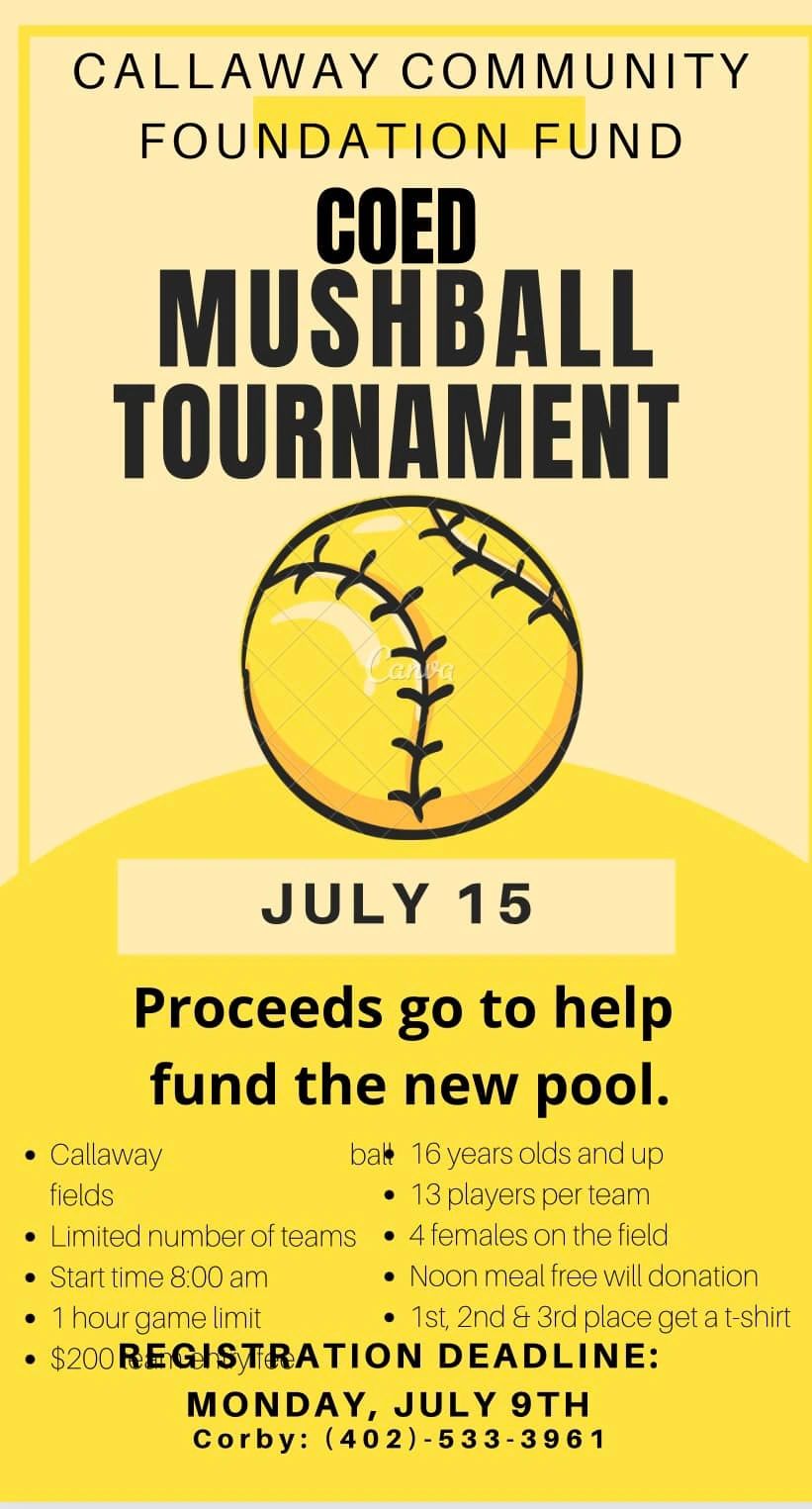 Mushball - Swimming Pool Fundraiser Event!