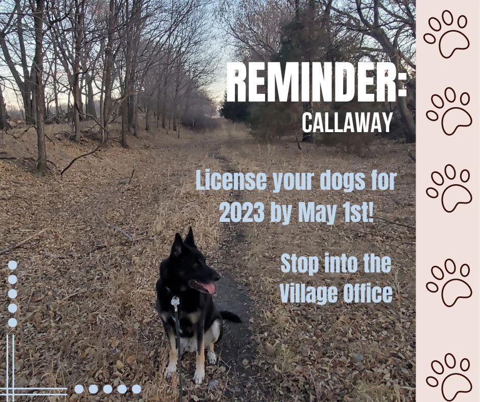 2023 Dog Licenses due May 1st!