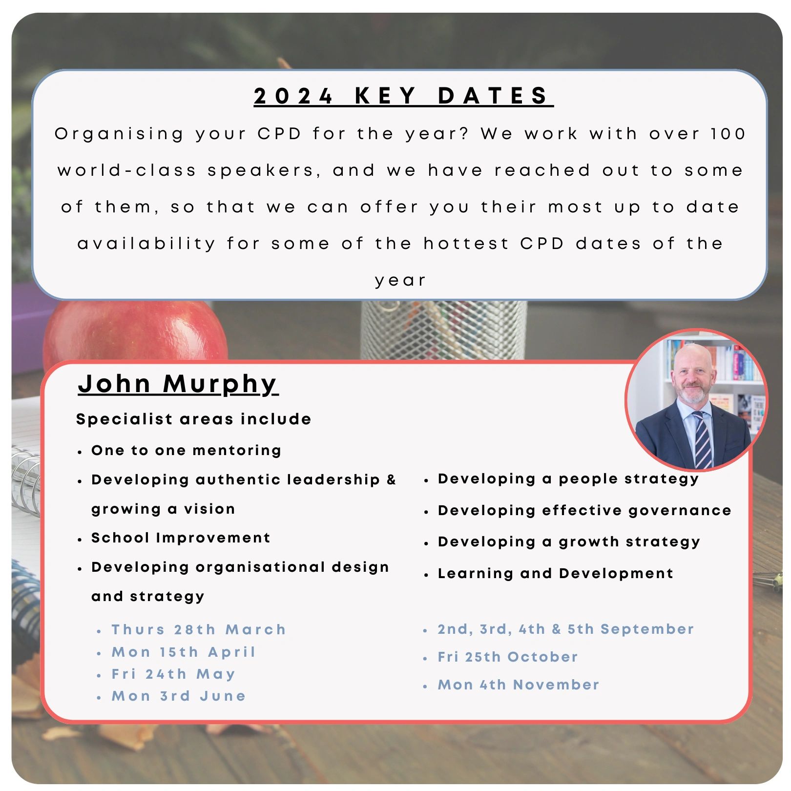 Key Dates for 2024 Key INSET teacher training dates