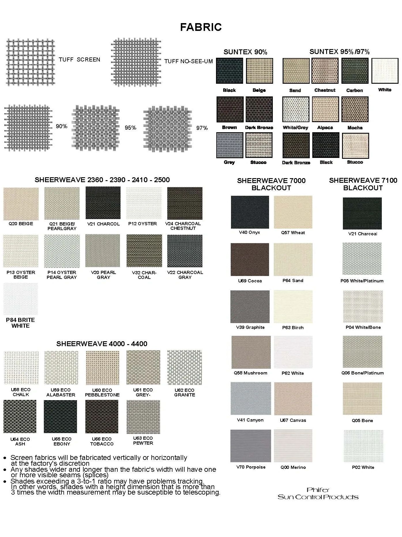 Roll Shade Fabrics | The Screen Company of America