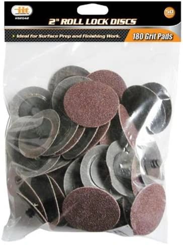 2" Roll Lock Sanding Discs 180 Grit (50 PC)